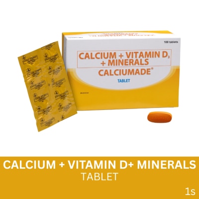 CALCIUMADE, CALCIUMADE Calcium + Vitamin D + Minerals 1 Tablet ...