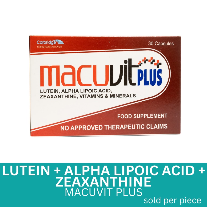 MACUVIT, MACUVIT Lutein; Alpha-Lipoic Acid; Zeaxanthin; Vitamins And ...