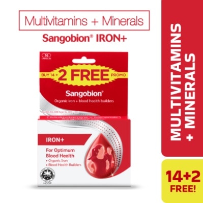 SANGOBION, Iron+ 14+2 Capsules Promo Pack | Watsons Philippines