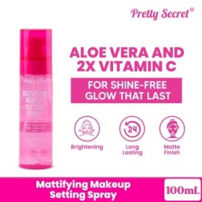 PRETTY SECRET, Pretty Secret Mattifying Makeup Setting Spray 100ml ...