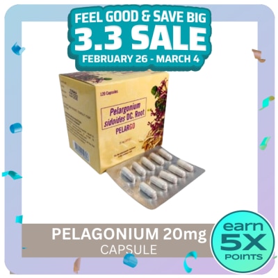 PELARGO, PELARGO PELARGO 20mg Capsule Sold Per Piece | Watsons Philippines