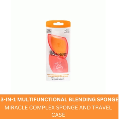 REAL TECHNIQUES, REAL TECHNIQUES Miracle Complex Sponge + Travel Case ...