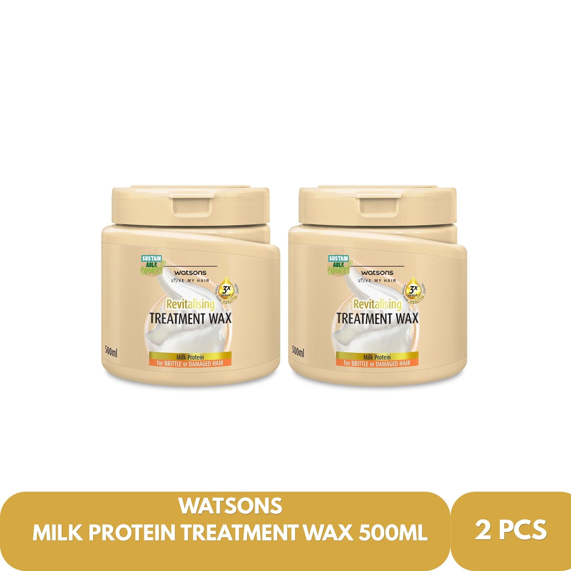 WATSONS, WATSONS Milk Protein Treatment Wax 500ml X2- Bundle | Watsons ...