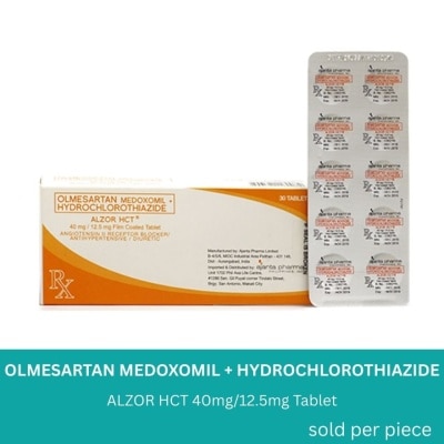 ALZOR, ALZOR Olmesartan medoxomil Hydrochlorothiazide 40 mg/12.5 mg 1 ...