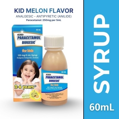 BIOGESIC, BIOGESIC MLN 120mg Syrup 1 Bottle 60ml | Watsons Philippines