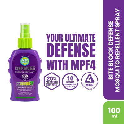 BITE BLOCK, BITE BLOCK Defense Mosquito Repellent Spray 100ml | Watsons ...