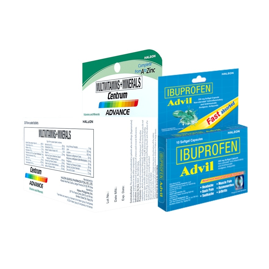 CENTRUM, CENTRUM Advance 30s & Advil 10s Bundle Pack | Watsons Philippines