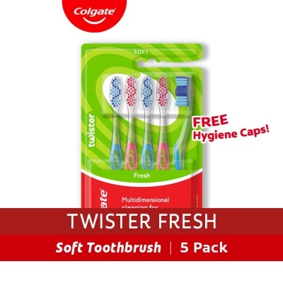COLGATE, Twister Toothbrush 3+2s Super Value Pack | Watsons Philippines