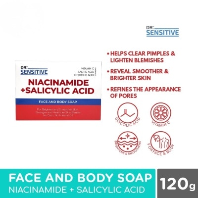 DR SENSITIVE, Niacinamide & Salicylic Acid Soap 120g | Watsons Philippines