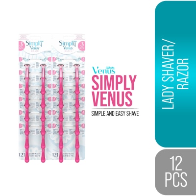 GILLETTE, GILLETTE Disposable Razor Venus Shaver for Women Simply Basic ...