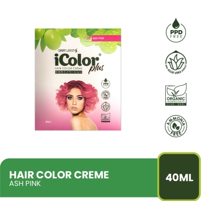 ICOLOR, Plus Shampoo Hair Color Creme Ash Pink 40ml | Watsons Philippines