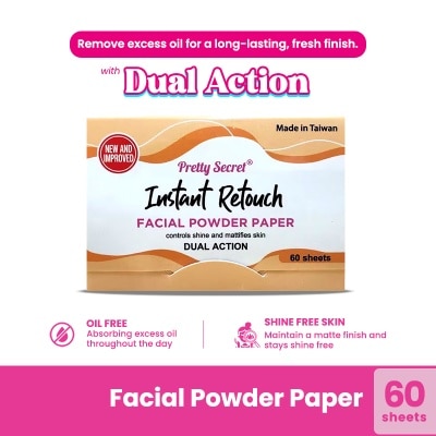 PRETTY SECRET, Facial Powder Paper 60 sheets | Watsons Philippines