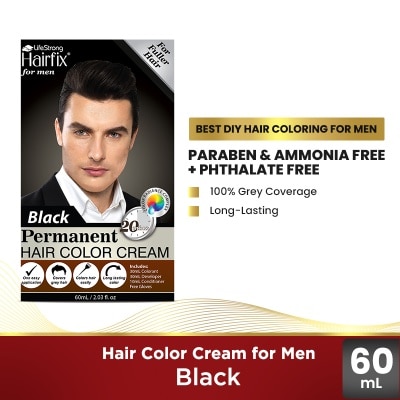 HAIRFIX, Black Hair Color Cream Men 60ml | Watsons Philippines