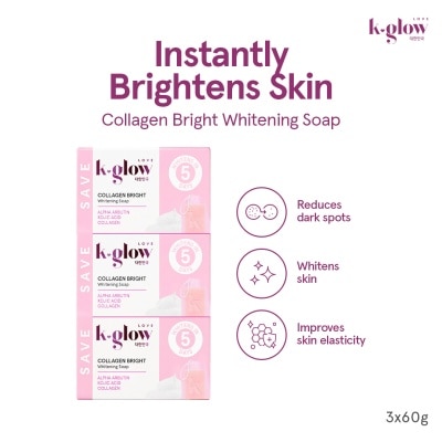 K GLOW, Collagen Bright Whitening Soap (3x60g) | Watsons Philippines