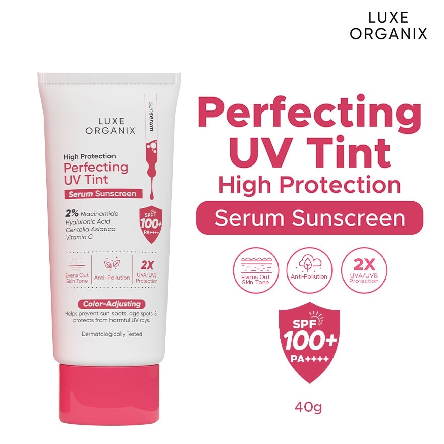 LUXE ORGANIX, LUXE ORGANIX Perfecting UV Tint Serum Sunscreen SPF 100 ...