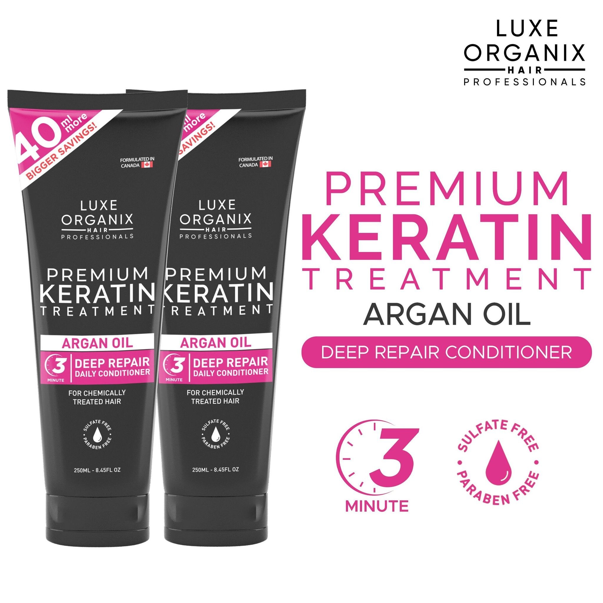LUXE ORGANIX, Luxe Organix Keratin Treatment Argan Oil 250ml | Watsons ...