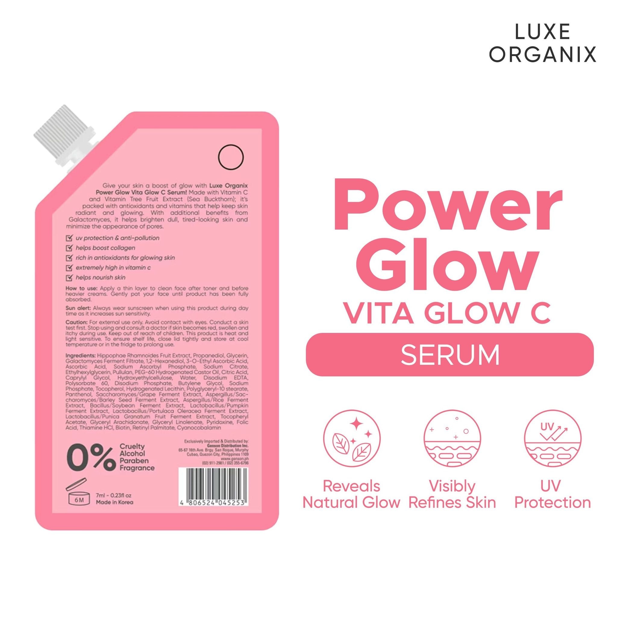LUXE ORGANIX, Power Glow Vita Glow C Serum 7ml | Watsons Philippines