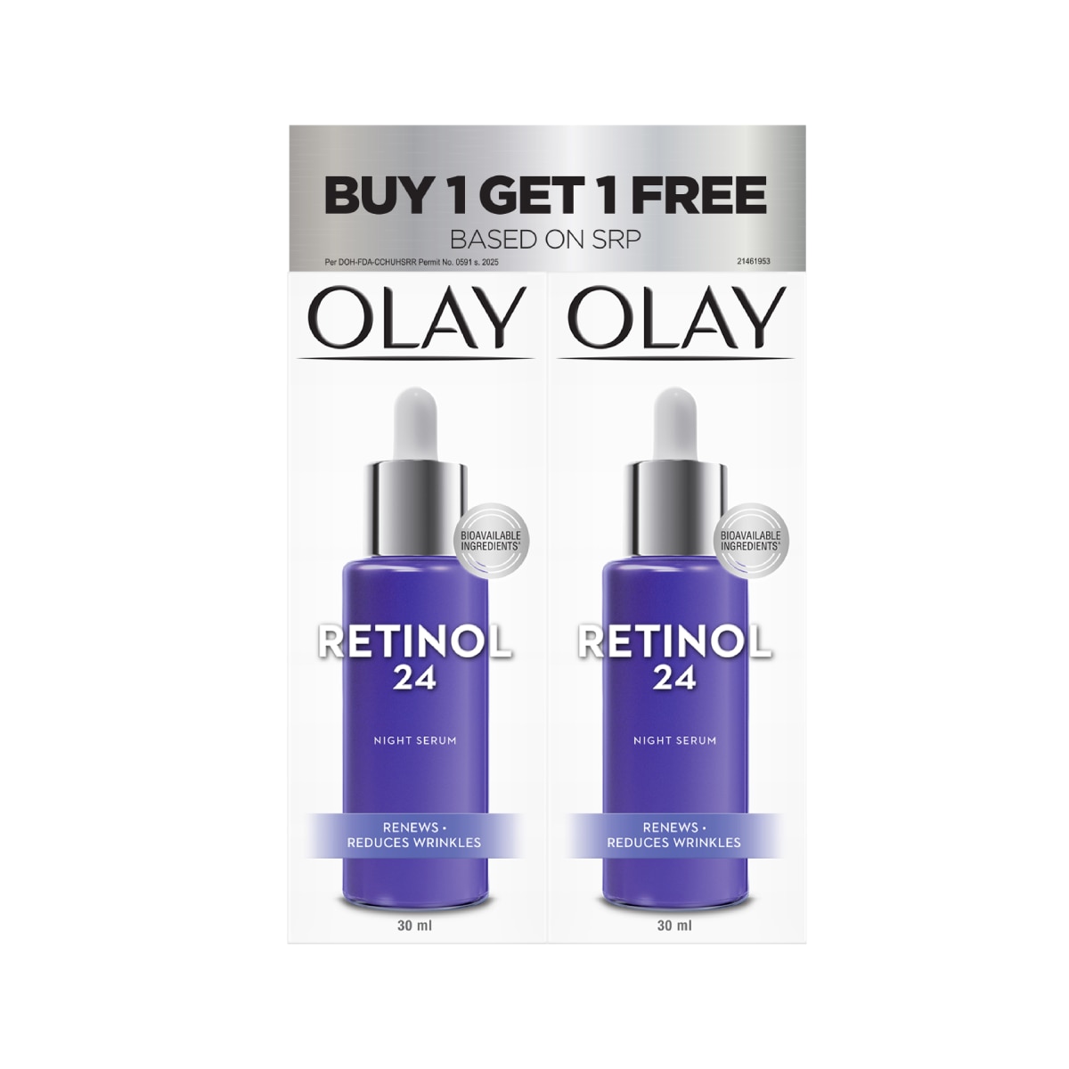 OLAY, OLAY Retinol24 Night Serum 30ml Buy 1 Take 1 | Watsons Philippines