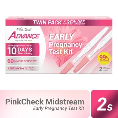 PINKCHECK, Advance Midstream Early Pregnancy Test Kit 2s | Watsons ...
