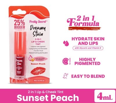 PRETTY SECRET, Sunset Peach Lip & Cheek Tint 2.7ml | Watsons Philippines