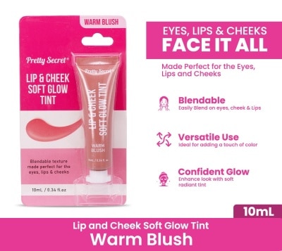 PRETTY SECRET, Lip & Cheek Soft Glow Warm Blush Tint | Watsons Philippines