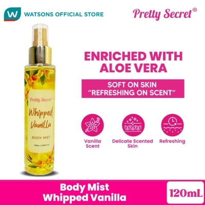 PRETTY SECRET, Body Mist Whipped Vanilla 120ml | Watsons Philippines