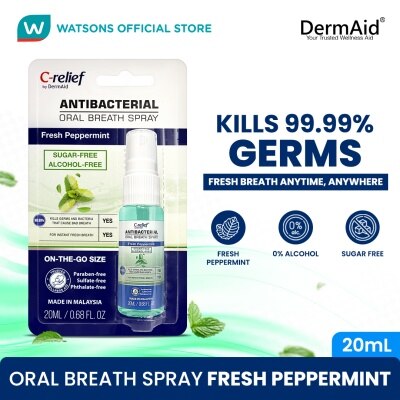 DERMAID, DERMAID Antibacterial Oral Breath Spray Fresh Peppermint 20ml ...