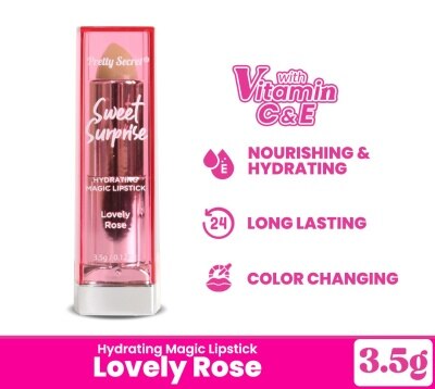 PRETTY SECRET, Hydrating Magic Lipstick - Lovely Rose 3.5g | Watsons ...