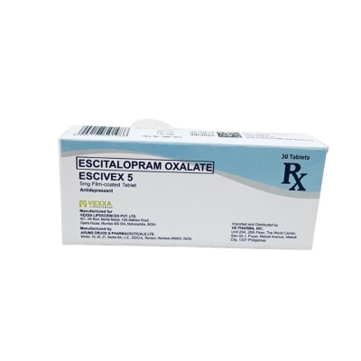 ESCIVEX, ESCIVEX 5mg Sold Per Piece [PRESCRIPTION REQUIRED] | Watsons ...