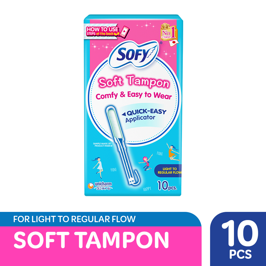SOFY, SOFY Soft Tampon Light to Regular Flow 10s | Watsons Philippines