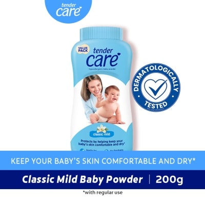 TENDER CARE, Classic Mild Hypo-Allergenic Baby Talc 200g Value Pack - Save P14 | Watsons Philippines