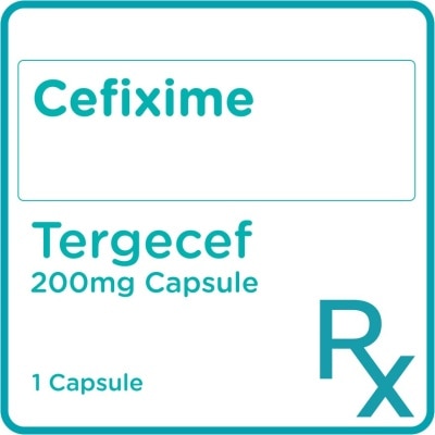 TERGECEF, Cefixime 200mg 1 Capsule [PRESCRIPTION REQUIRED] | Watsons ...