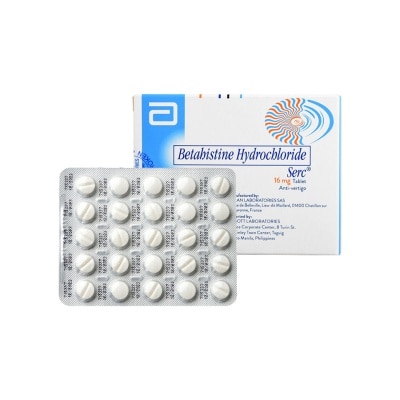 SERC, Betahistine diHCl 16mg 1 Tablet [PRESCRIPTION REQUIRED] | Watsons ...