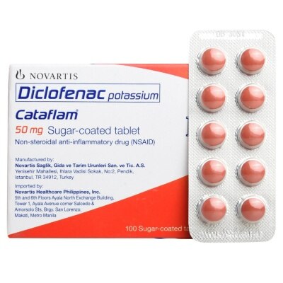 CATAFLAM, Diclofenac Potssium 50 mg Sugar-Coated Tablet 1 Tablet ...