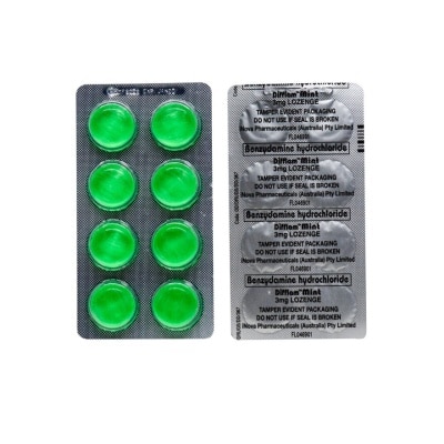 DIFFLAM, DIFFLAM Benzydamine hydrochloride 3mg Lozenges x 1 Lozenge ...