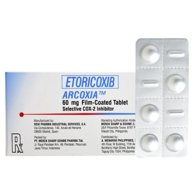 ARCOXIA, Etoricoxib 60mg 1 Tablet [PRESCRIPTION REQUIRED] | Watsons ...