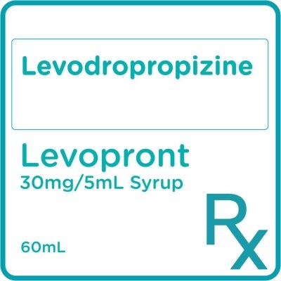 LEVOPRONT, Levodropropizine 30mg/5mL Syrup 60mL [PRESCRIPTION REQUIRED ...