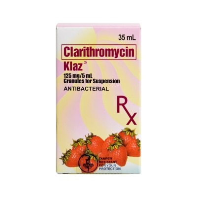 KLAZ, Clarithromycin 125mg/5mL Suspension 35mL [PRESCRIPTION REQUIRED ...