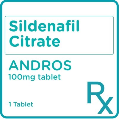 ANDROS, Sildenafil Citrate 100mg 1 Tablet [PRESCRIPTION REQUIRED ...