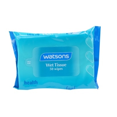 WATSONS, Blue Wet Tissue 50 Sheets | Watsons Philippines