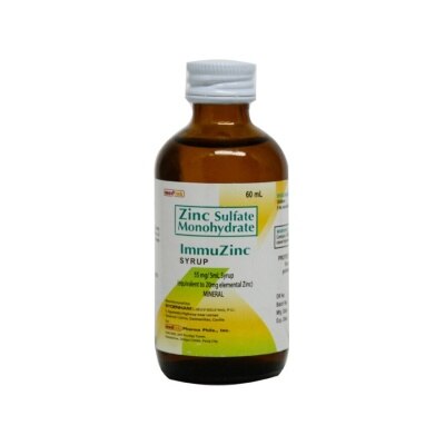 IMMUZINC, Zinc sulfate Syrup 60mL | Watsons Philippines