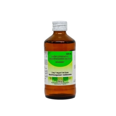 DISUDRIN, Phenylephrine HCl 5mg Chlorphenamine Maleate 1 mg Syrup 120mL ...