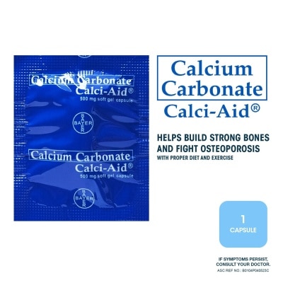 CALCI AID, CALCI AID Calcium carbonate 500mg Sold Per Piece | Watsons ...