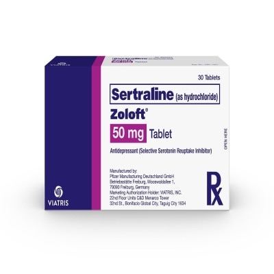 ZOLOFT, Sertraline Hydrochloride 50mg 1 Tablet [PRESCRIPTION REQUIRED ...