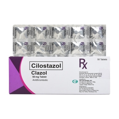 CLAZOL, Cilostazol 50 mg 1 Tablet [PRESCRIPTION REQUIRED] | Watsons ...