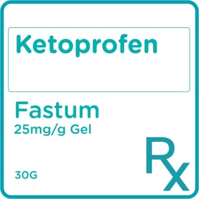 FASTUM, Ketoprofen 2.5% Gel 30G [PRESCRIPTION REQUIRED] | Watsons ...