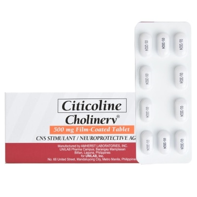 CHOLINERV, Citicoline sodium 500 mg 1 Tablet [PRESCRIPTION REQUIRED ...
