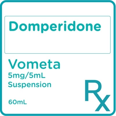 VOMETA, Domperidone 5mg/5mL Suspension 60mL [PRESCRIPTION REQUIRED ...