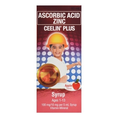 CEELIN, Ascorbic Acid Zinc 100 mg/10 mg/5 mL Syrup 60 mL | Watsons ...