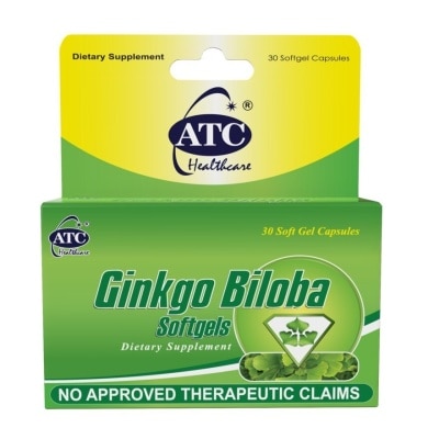 ATC HEALTH, Ginkgo Biloba SoftgelCapsule 400mg 30 pieces per box ...